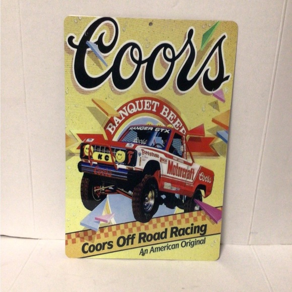 Coors | Wall Decor | Coors Banquet Beer Coors Offroad Racing Metal Tin ...